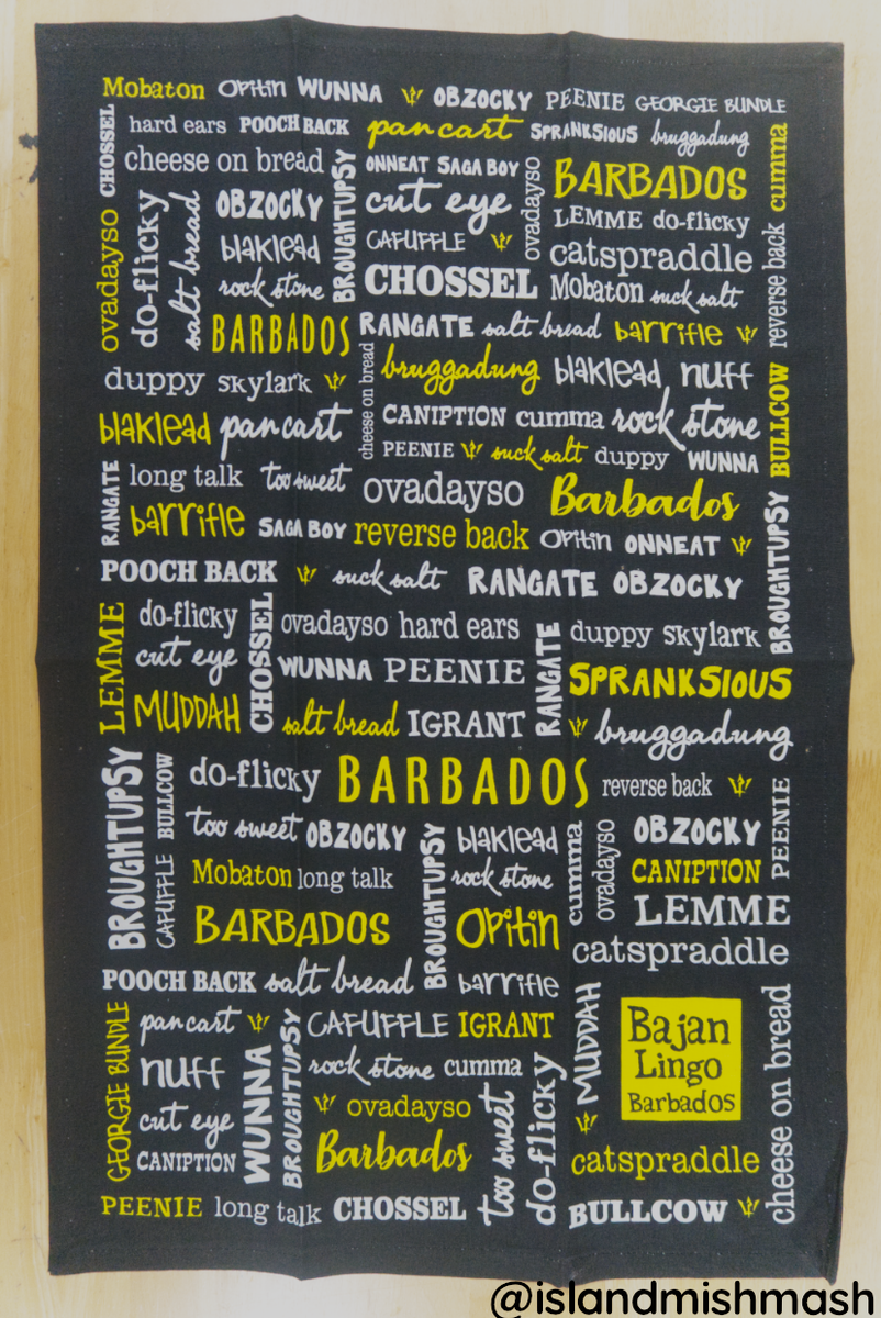 Barbados Tea Towel - Bajan Lingo – island MishMash